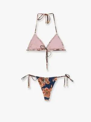 Zimmermann Aster Paisley Print Nylon Bikini