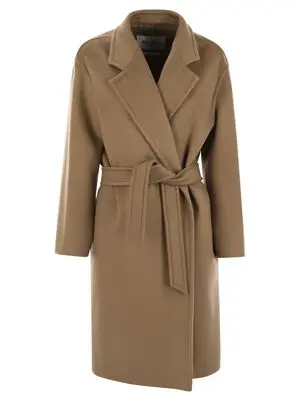 Max Mara Melinda Cashmere Midi Coat With Belt - Brown