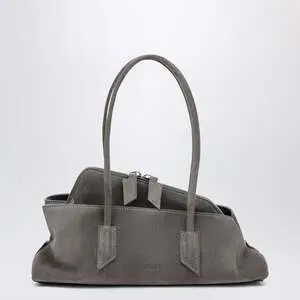 Attico La Passeggiata Small Bag In Suede - Gray
