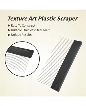 XDOVET Stainless Steel Graining Tool Wall Texture Scarifier Plaster Art Scraper