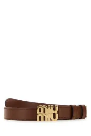 Miu Miu Leather Belt - Brown