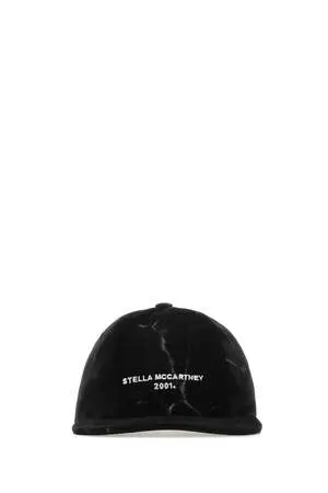 Stella McCartney Velvet Baseball Cap - Black