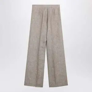 Max Mara Chevron Linen Trousers