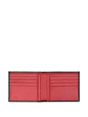 FERRAGAMO Hammered Leather Metal Gancini Bi-fold Wallet