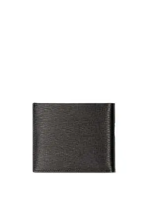FERRAGAMO Hammered Leather Metal Gancini Bi-fold Wallet