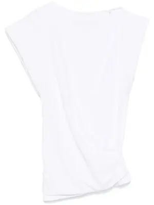 Isabel Marant Étoile Maisan Draped Cotton T-shirt - White