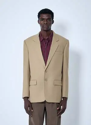 Saint Laurent Yves Wool Blazer - Cream