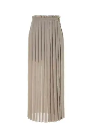 AMI Paris Polyester Skirt - Brown