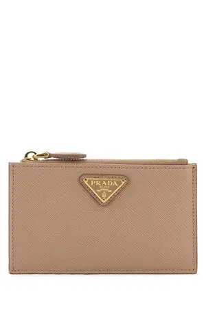 Prada Powder Leather Card Holder - Pink