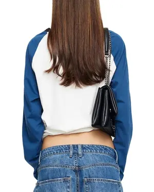 Lioness Kravitz Cotton Blend Baseball Tee - Blue
