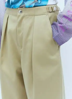 Burberry Cotton Twill Side Buckle Pants