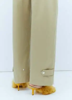 Burberry Cotton Twill Side Buckle Pants