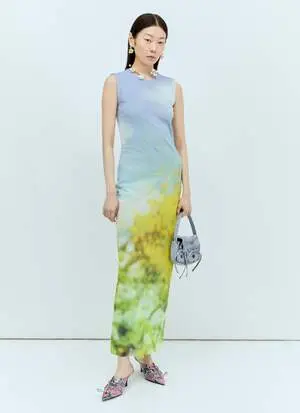 Acne Studios Blurred Print Maxi Dress