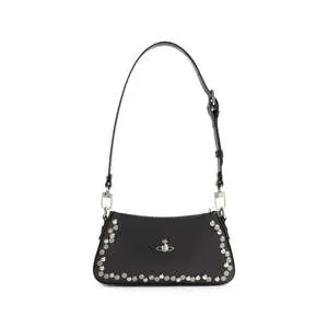 VIVIENNE WESTWOOD Calf Leather Shoulder Bag - Black
