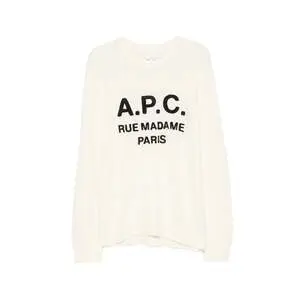 A.p.c. Virgin Wool Logo-embroidered Crew Neck Jumper
