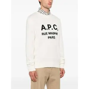 A.p.c. Virgin Wool Logo-embroidered Crew Neck Jumper