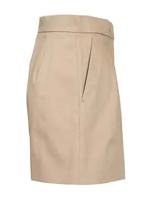 Max Mara Stretch Cotton Satin Shorts