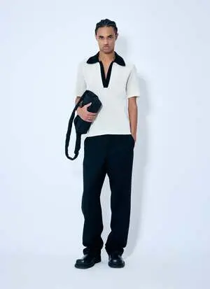 JIL SANDER Open-knit Polo Shirt