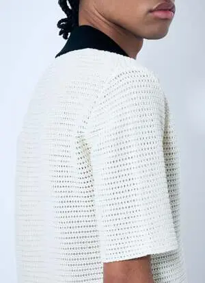 JIL SANDER Open-knit Polo Shirt