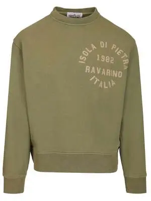 Stone Island Organic Cotton Crewneck Sweatshirt