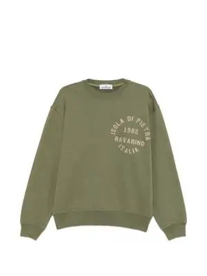 Stone Island Organic Cotton Crewneck Sweatshirt