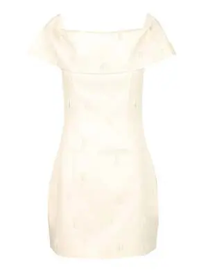 ROTATE BY BIRGER CHRISTENSEN Satin Beaded Mini Dress