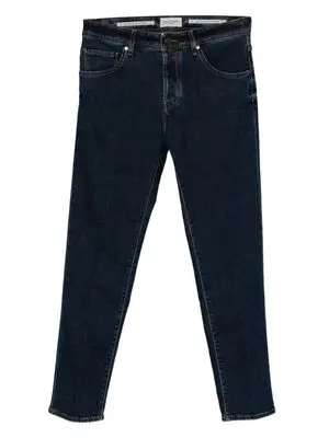 Jacob Cohen Slim Fit Cropped Denim Jeans - Multicolor