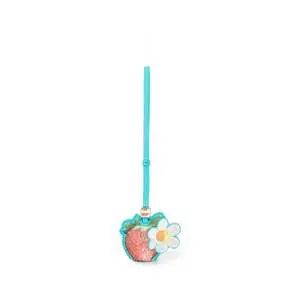 GANNI Strawberry Motif Keyring And Chain - Blue