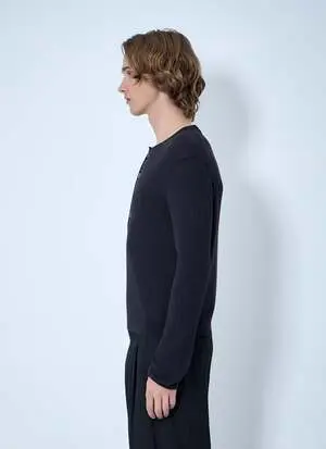 Our Legacy Fine Knit Cotton Crepe Henley