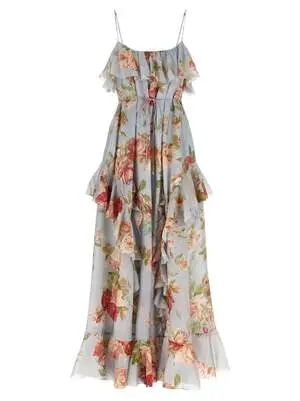 Zimmermann Roselight Silk Habotai Maxi Dress