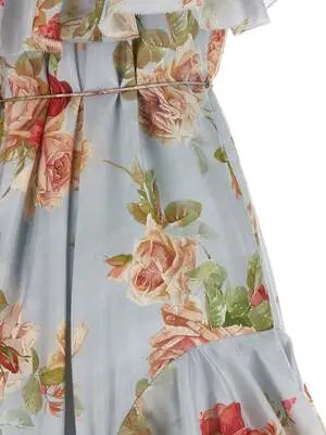 Zimmermann Roselight Silk Habotai Maxi Dress