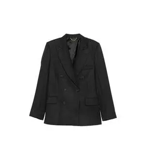 Victoria Beckham Wool Peak Lapels Double-breasted Blazer