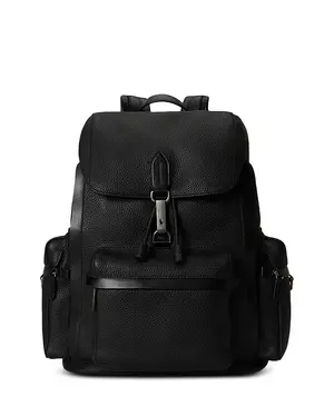 Polo Ralph Lauren Polo Id Pebble Leather Backpack - Black