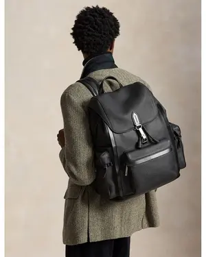 Polo Ralph Lauren Polo Id Pebble Leather Backpack