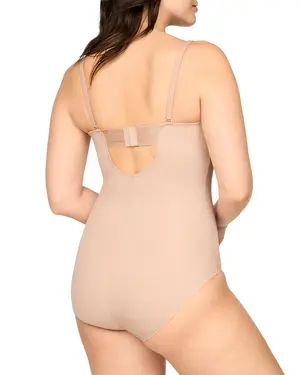 Spanx Suit Your Fancy Strapless Brief Bodysuit - Chai