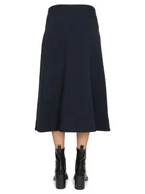 JIL SANDER Wool Flared Skirt