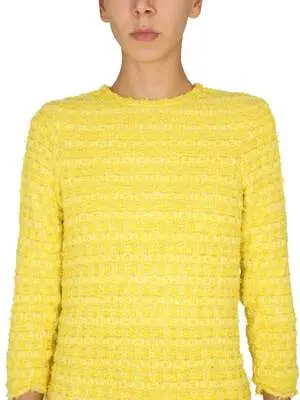 Balenciaga Back-to-front Short Dress In Wool Tweed Knit
