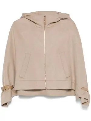 Max Mara Wool Hooded Cape - Multicolor