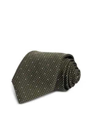 BOSS Classic Dot Tie - Open Green