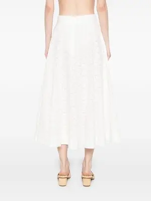 Zimmermann Crush Cotton Midi Skirt