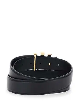 Amiri Leather Belt With Logo Buckle