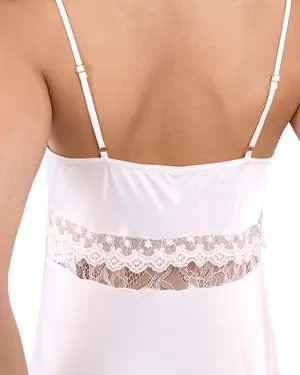 Flora Nikrooz Skyler Lace Trim Satin Gown