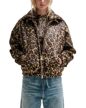 DARKPARK Print Faux Fur Jacket - Leopard