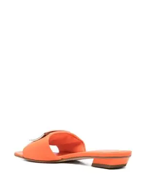 ROGER VIVIER Leather Flat Sandals