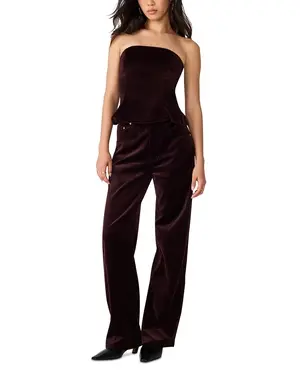Steve Madden Dawnette Strapless Peplum Top