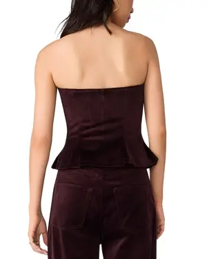 Steve Madden Dawnette Strapless Peplum Top
