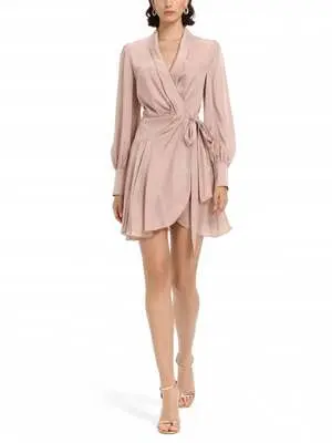 Zimmermann Silk Wrap Mini Dress