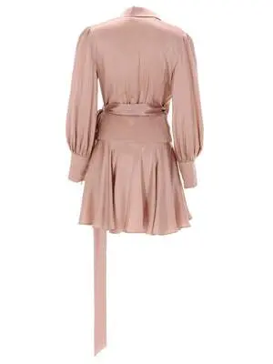 Zimmermann Silk Wrap Mini Dress
