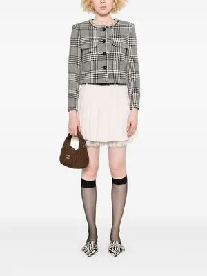 SELF-PORTRAIT Wool Blend Checked Jacket