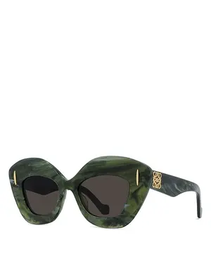 Loewe Anagram Cat Eye Sunglasses, 48mm - Shiny Black/smoke